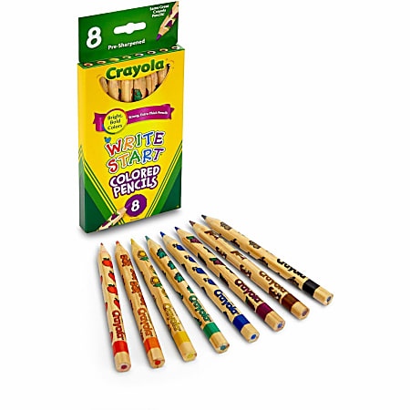 Crayola Write Start Color Pencils Set Of 8 Colors - Office Depot