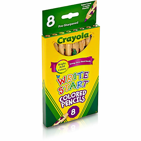 Crayola Write Start Color Pencils Set Of 8 Colors - Office Depot