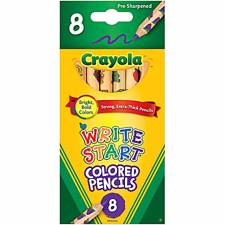 Crayola Write Start Color Pencils Set Of 8 Colors - Office Depot