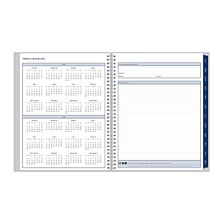 2025 Blue Sky WeeklyMonthly Planning Calendar 8 12 x 11 PassagesSolid ...