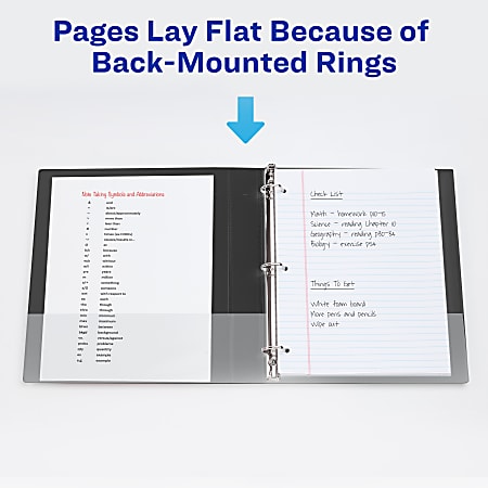 Avery Durable Clear View 3 Ring Binders 3 Inch EZD Rings White 1 Binder ...