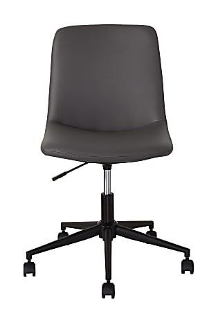 Realspace Praxley Faux Leather Low Back Task Chair Dark Gray BIFMA ...