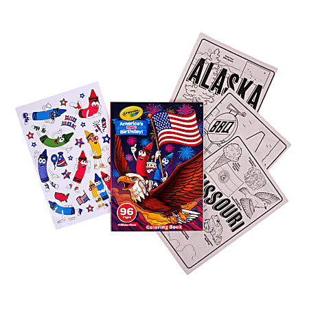 Crayola Americas 250th 96pg Coloring Book - Office Depot