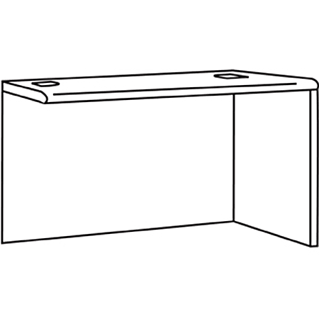 HON 38000 Modular 60 W Right Desk Return MahoganyCharcoal - Office Depot