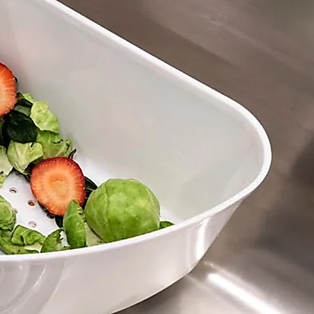 Better Houseware Plastic Corner Sink Strainer 3 14 H x 7 12 W x 9 D ...