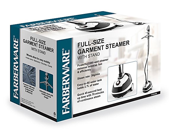 Farberware FFSGSW Full Size Garment Steamer White - Office Depot