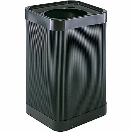 Safco Plastic At Your Disposal Waste Receptacle Black - Office Depot