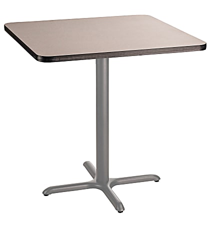 National Public Seating Square Caf Table X Base 36 H x 36 W x 36 D Gray ...