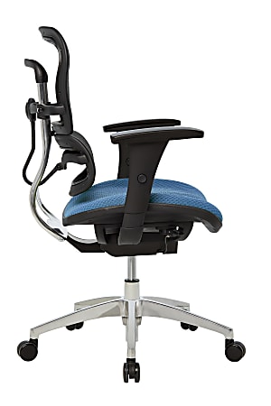WorkPro 12000 Series Ergonomic MeshPremium Fabric Mid Back Chair BlackSky BIFMA Compliant ODP Business Solutions