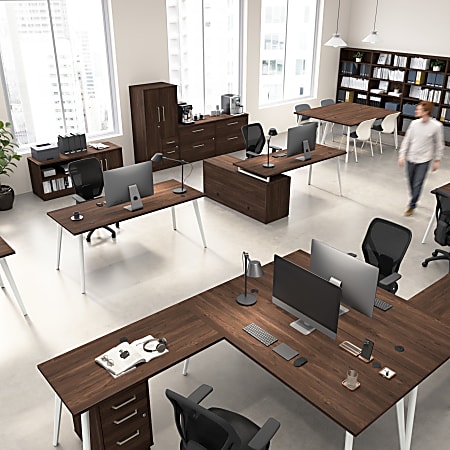 Bush Business Furniture Vista 60 W Computer Desk with Splayed Metal ...