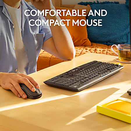 Logitech MK295 Wireless Mouse Keyboard Combo Graphite - Office Depot