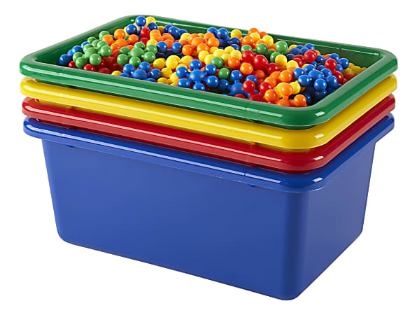 Office Depot Brand Small Storage Bin 5 H x 11 12 W x 7 78 D Assorted ...