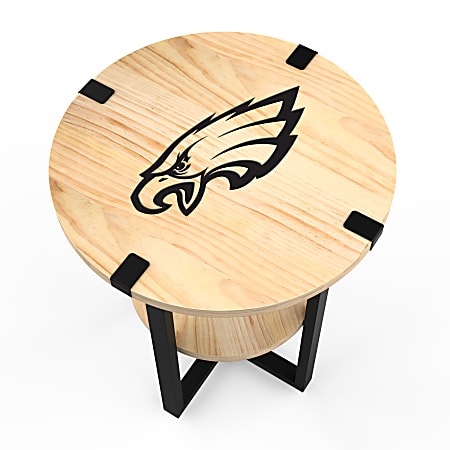 Imperial NFL Wood Round Side Table With Charger 22 H x 18 W x 18 D ...