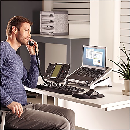 Fellowes Office Suites Notebook Computer Stand BlackSilver - Office Depot