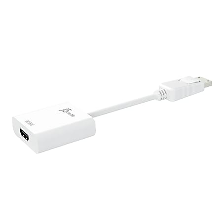 j5create DisplayPort To 4K HDMI Adapter 0.53 White JDA158 - Office Depot