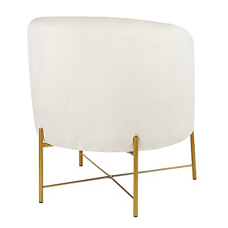 LumiSource Chloe Accent Chair, Gold/Cream