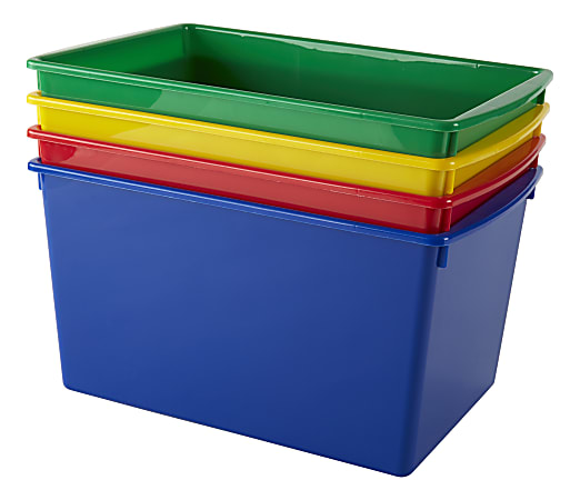 Office Depot Brand Medium Storage Bin 7 12 H x 14 18 W x 9 14 D ...