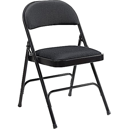 Lorell Padded Seat Steel Folding Chair Black Set Of 4 - Office Depot