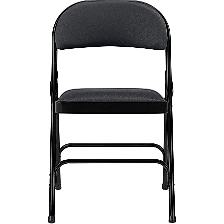 Lorell Padded Seat Steel Folding Chair Black Set Of 4 - Office Depot