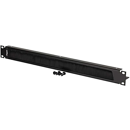 C2G 1U Cable Pass Through Panel with Brush Strip Black 1U Rack Height ...