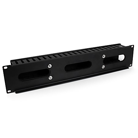 StarTech.com 2U Horizontal Finger Duct Rack Cable Management Panel with ...