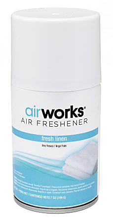 Hospeco AirWorks Metered Aerosol Air Fresheners Fresh Linen 7 Fl Oz ...