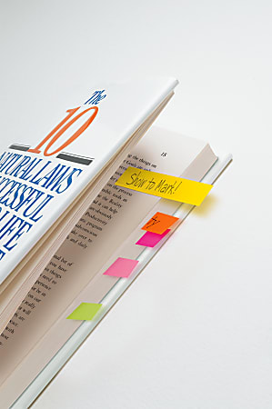 Post it Notes Page Markers 12 x 2 Jewel Pop Colors 100 Per Pad Pack Of ...