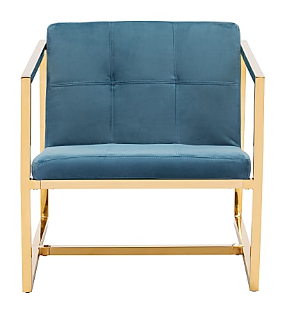 Zuo Modern Alt Arm Chair BlueGold - Office Depot