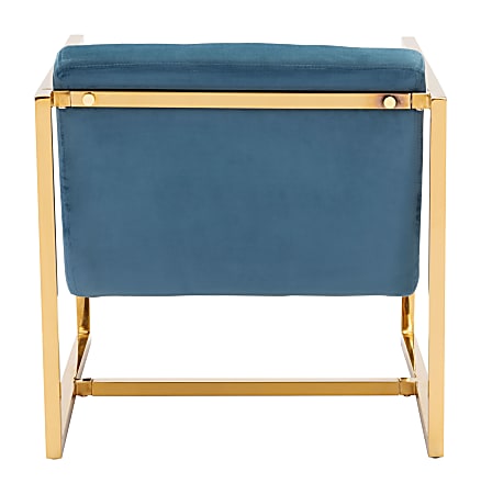 Zuo Modern Alt Arm Chair BlueGold - Office Depot