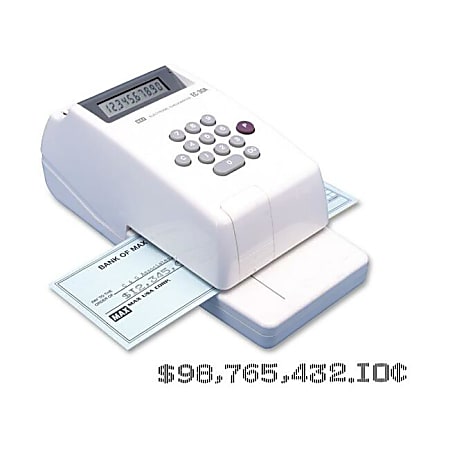 MAX USA Electronic Check Writer 10 Digit 3 1316 x 4 716 x 9 18 ...