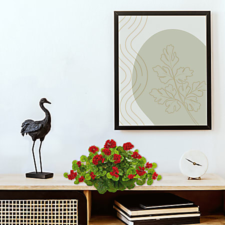 Nearly Natural Geranium Ledge 12 H Artificial Plant 12 H x 24 W x 8 D ...