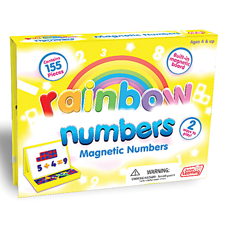 Junior Learning Rainbow Magnetic Numbers Assorted Colors Grades K 4 - Office Depot