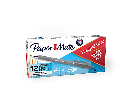 Paper Mate FlexGrip Ultra 42percent Recycled Retractable Pens Medium ...