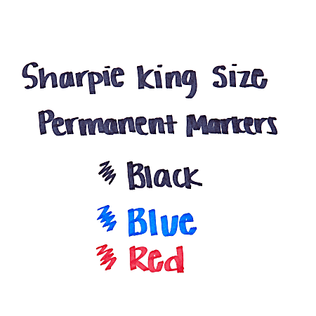 Sharpie King Size Permanent Markers Black Pack Of 4 - Office Depot
