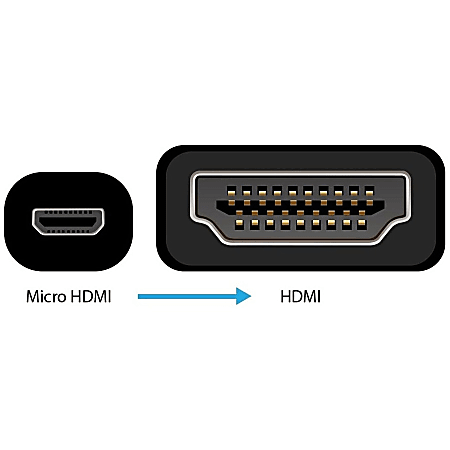 4XEM Micro HDMI To HDMI Adapter Cable 15 - Office Depot