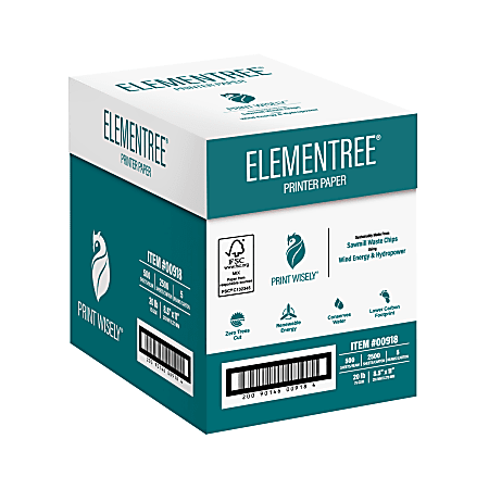 Paris Elementree Sustainable Multi Use Printer Copy Paper 375 Reams ...