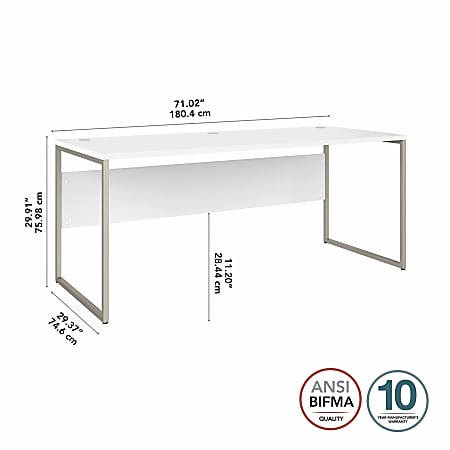 Bush Business Furniture Hybrid 72 W x 30 D Computer Table Desk With ...