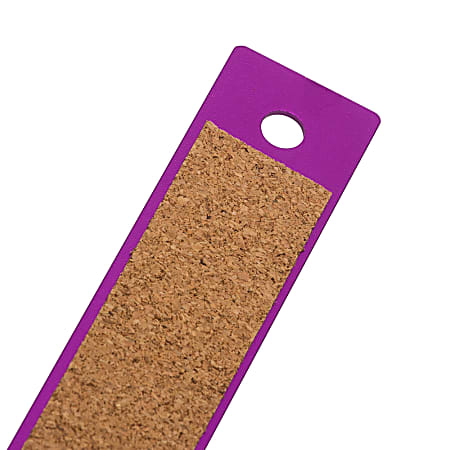 JAM Paper Non Skid Stainless Steel Ruler 12 Purple - Office Depot