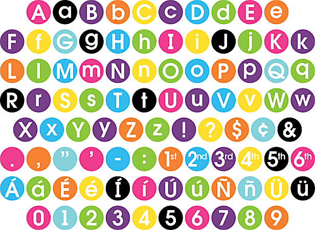 Barker Creek Letter Pop Outs 3 14 Happy Pack Of 420 - Office Depot