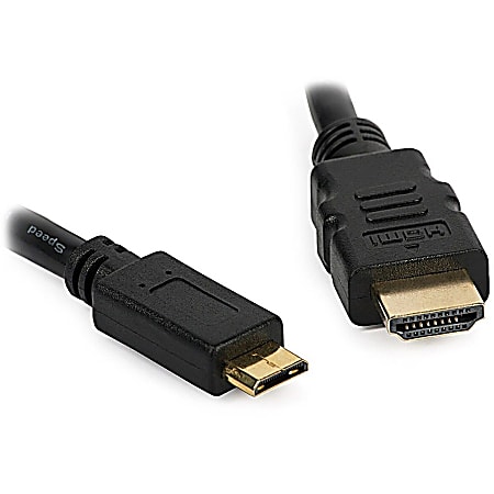 4XEM Mini HDMI To HDMI Adapter Cable 10 - Office Depot