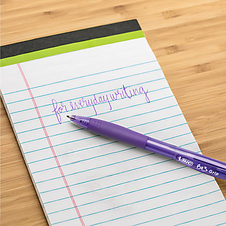 BIC BU3 Grip Retractable Ballpoint Pens Medium Point 1.0 mm Assorted ...