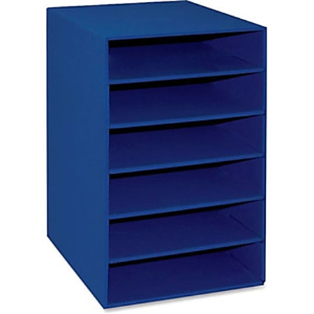 Pacon Classroom Keepers 6 Shelf Organizer Blue - Office Depot