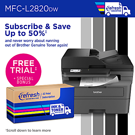 Brother MFC L2820DW Wireless Compact Monochrome All in One Laser ...