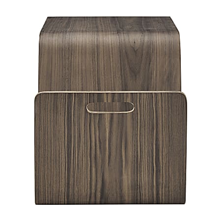 Eurostyle Anise Side Table 15 12 H x 26 12 W x 14 D Walnut - Office Depot
