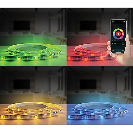Monster Smart LED Light Strip 6 12 Multicolor - Office Depot