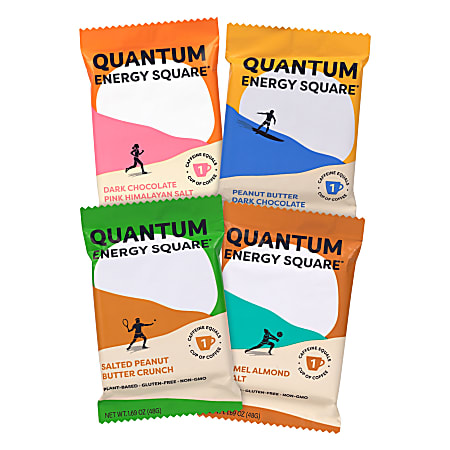 Quantum Energy Squares Variety Pack Pack Of 8 Bars - Office Depot