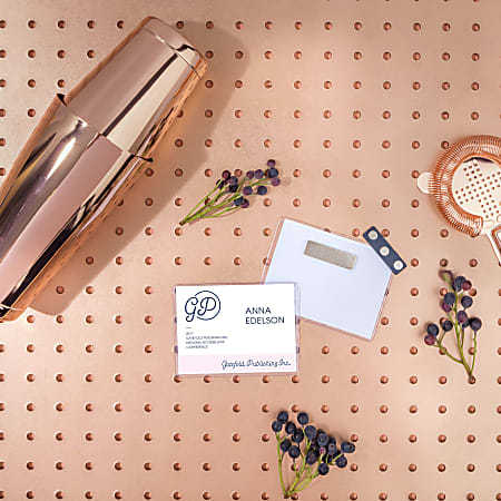 Avery Magnetic Style Name Badge Kit 3 x 4 White Pack Of 48 Badges ...