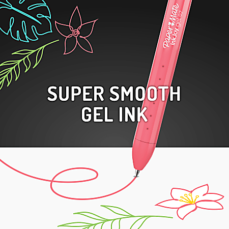 Paper Mate InkJoy Bright Retractable Gel Pens Medium Point 0.7 mm White ...