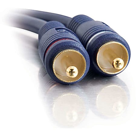 C2G 35ft Velocity RCA Stereo Audio Cable RCA Male RCA Male 35ft Blue ...