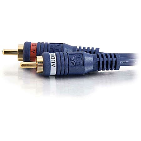 C2G 35ft Velocity RCA Stereo Audio Cable RCA Male RCA Male 35ft Blue ...